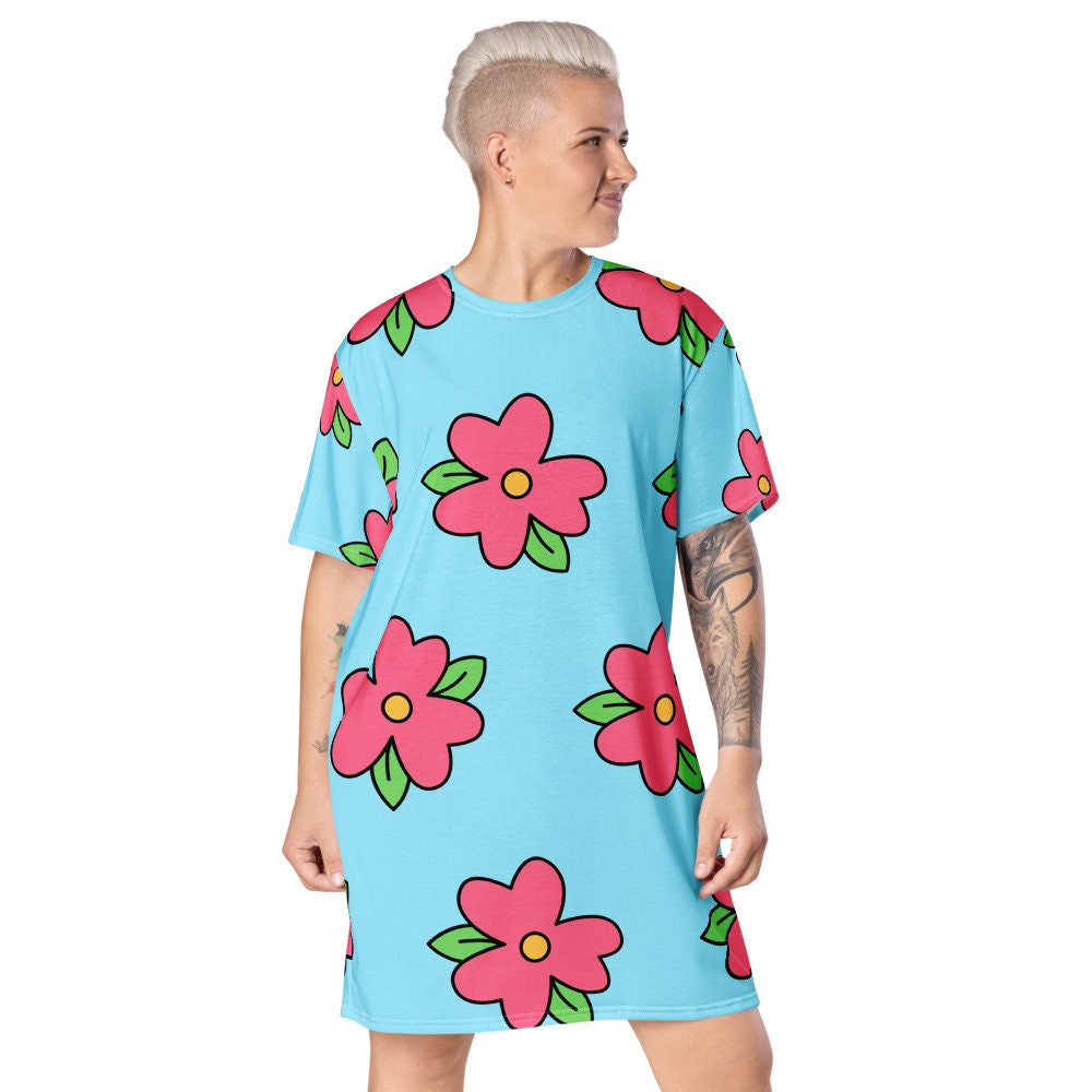Vestido muumuu de Homer Simpson. Vestido de camiseta floral - Etsy México