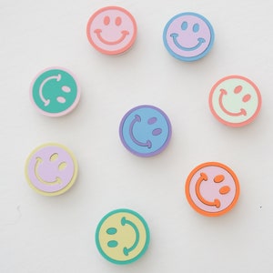 Smiley Face Fridge Magnets / Pastel Smile Face Magnet Set / Colorful ...