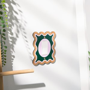 Wavy Light Switch Plate Cover: Wood & Acrylic Wall Decor - Etsy