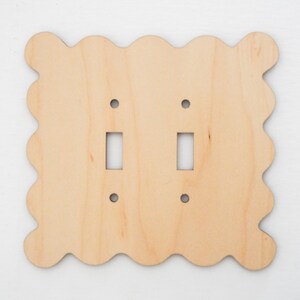 Wavy Wooden Light Switch Plate: Double Toggle/rocker - Etsy