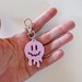 Dripping Smiley Face Keychain / Melting Happy Face Keychain - Etsy