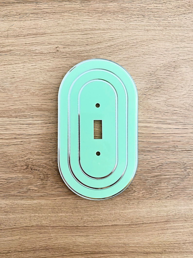 Honey Dew Green and Silver / Art Deco Decorative Light Switch - Etsy