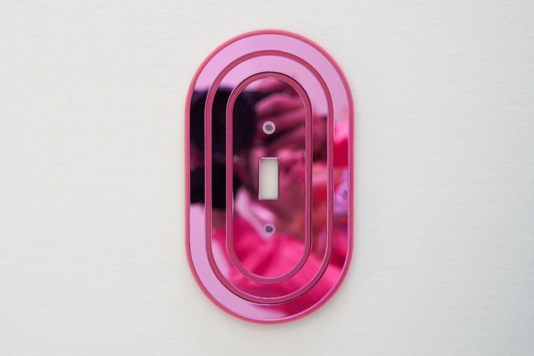 Pink Mirror and Pink Art Deco Light Switch Cover / Light Switch Covers ...