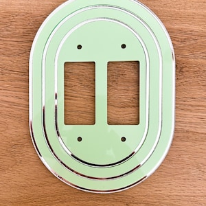 Custom Art Deco Light Switch Cover: Two-tone Acrylic Wall Plate - Etsy