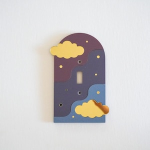 Starry Night Light Switch Plate Cover / Mirror Gold Clouds Wall Plate ...