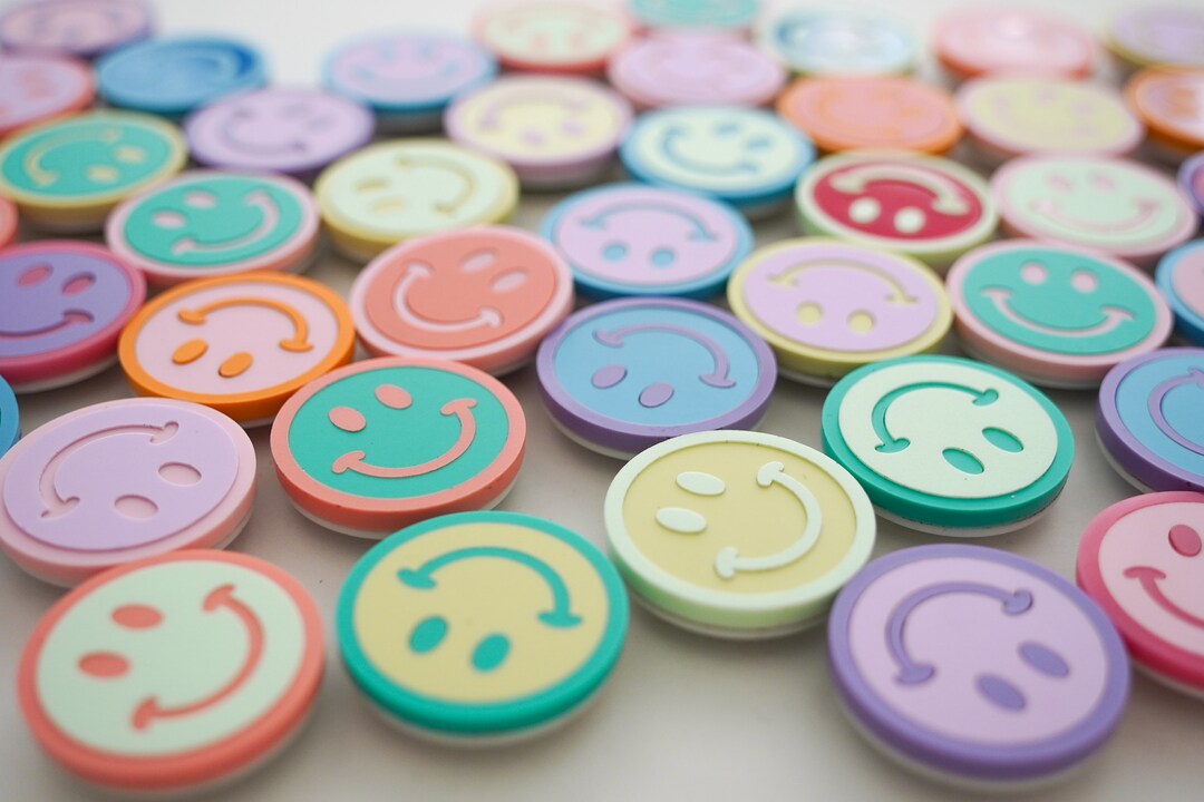 Smiley Face Fridge Magnets / Pastel Smile Face Magnet Set / Colorful ...