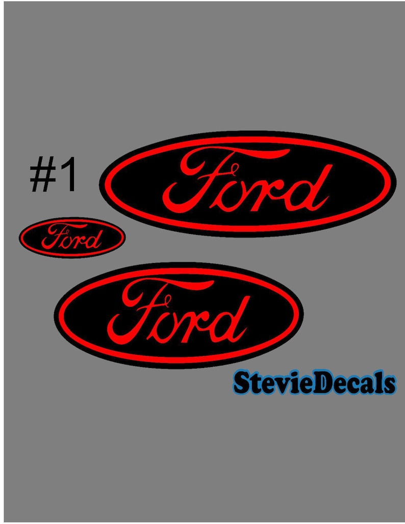 3pc Ford Emblem Overlay Vinyl Sticker Decal Front Grille Rear | Etsy