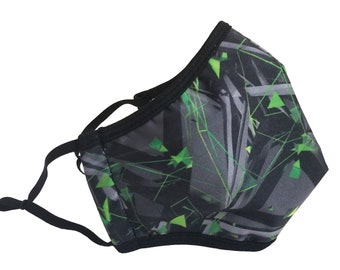Geometric Face Mask - Etsy