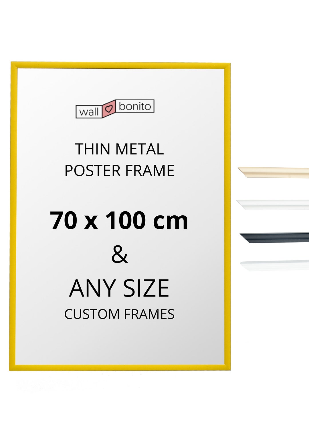 Yellow Poster Frames | Any Size per Request | Aluminum Picture Frame ...