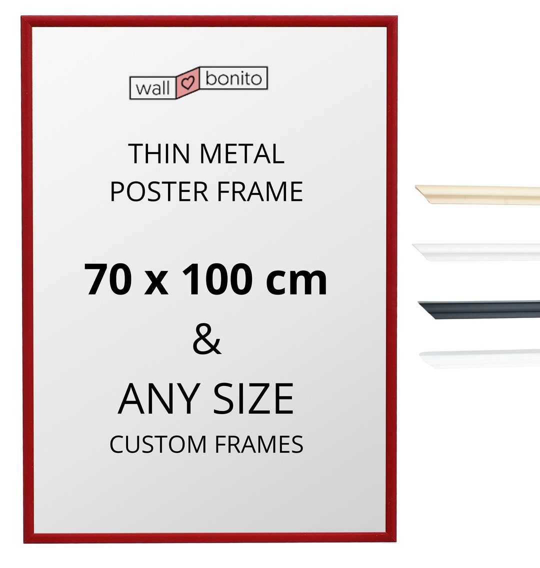 Red Poster Frame, Carmine Red, Wine Red & 12 Colors, Metal Picture ...