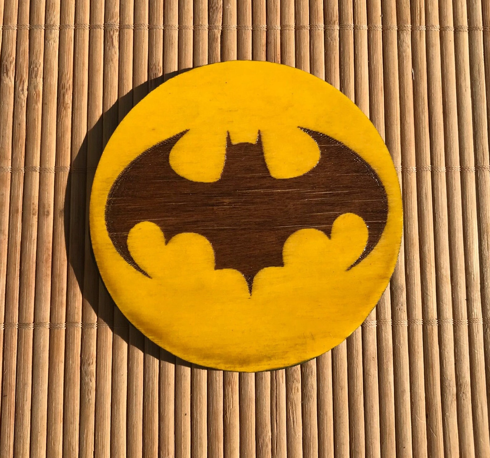 Batman Wooden Coaster | Etsy UK