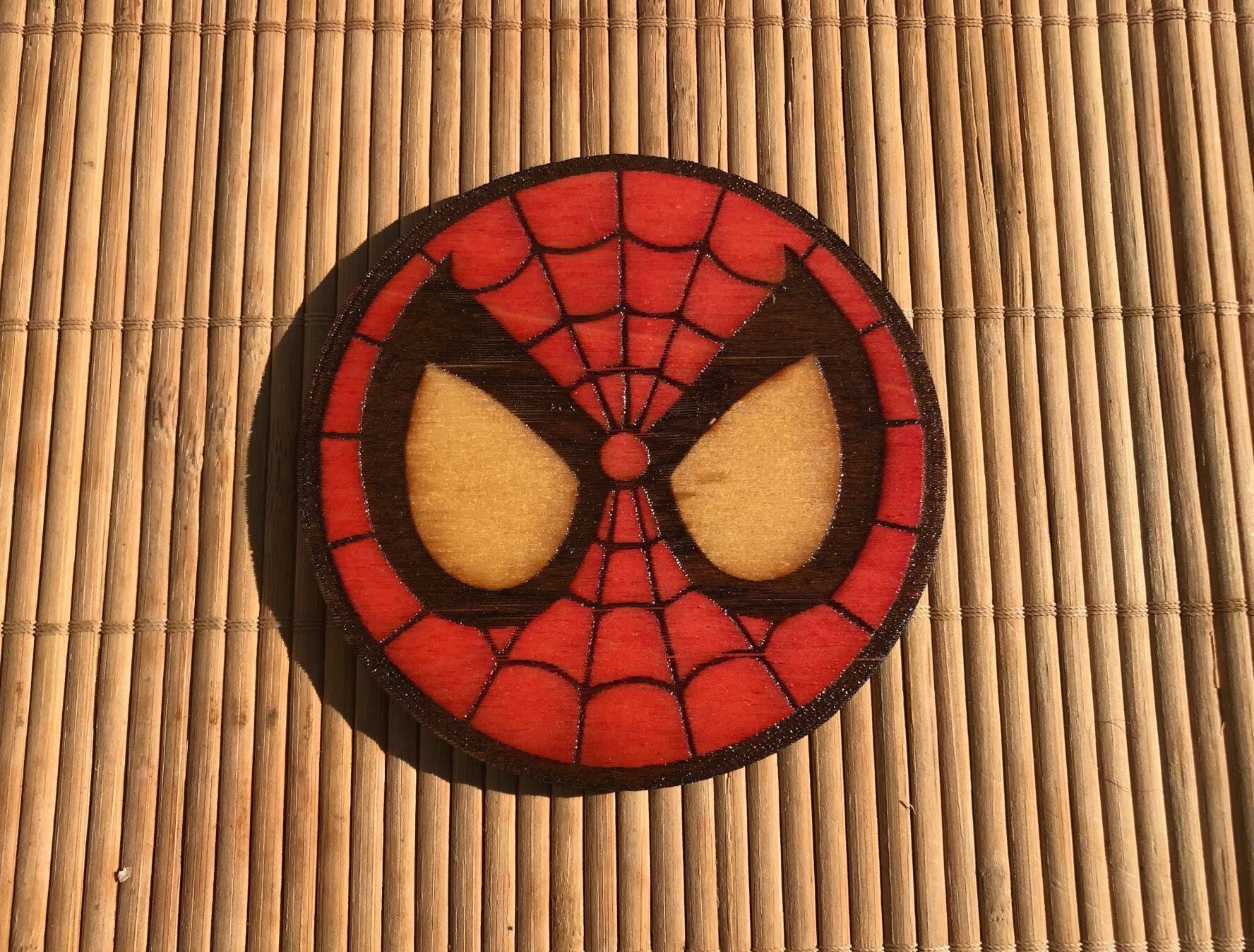 Spiderman Wooden Coaster - Etsy