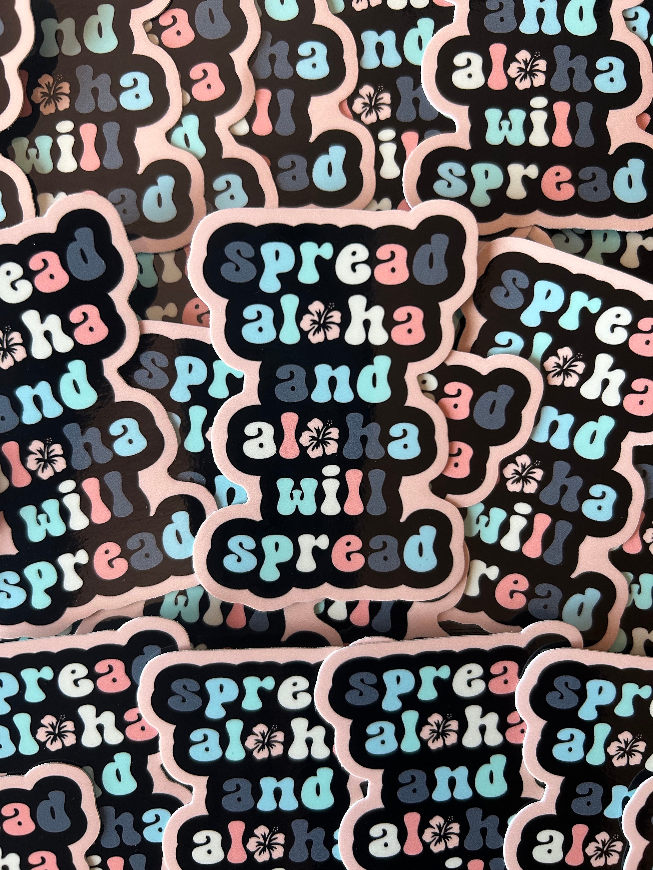 Spread Aloha Die Cut Stickers- Ready to Ship - Etsy