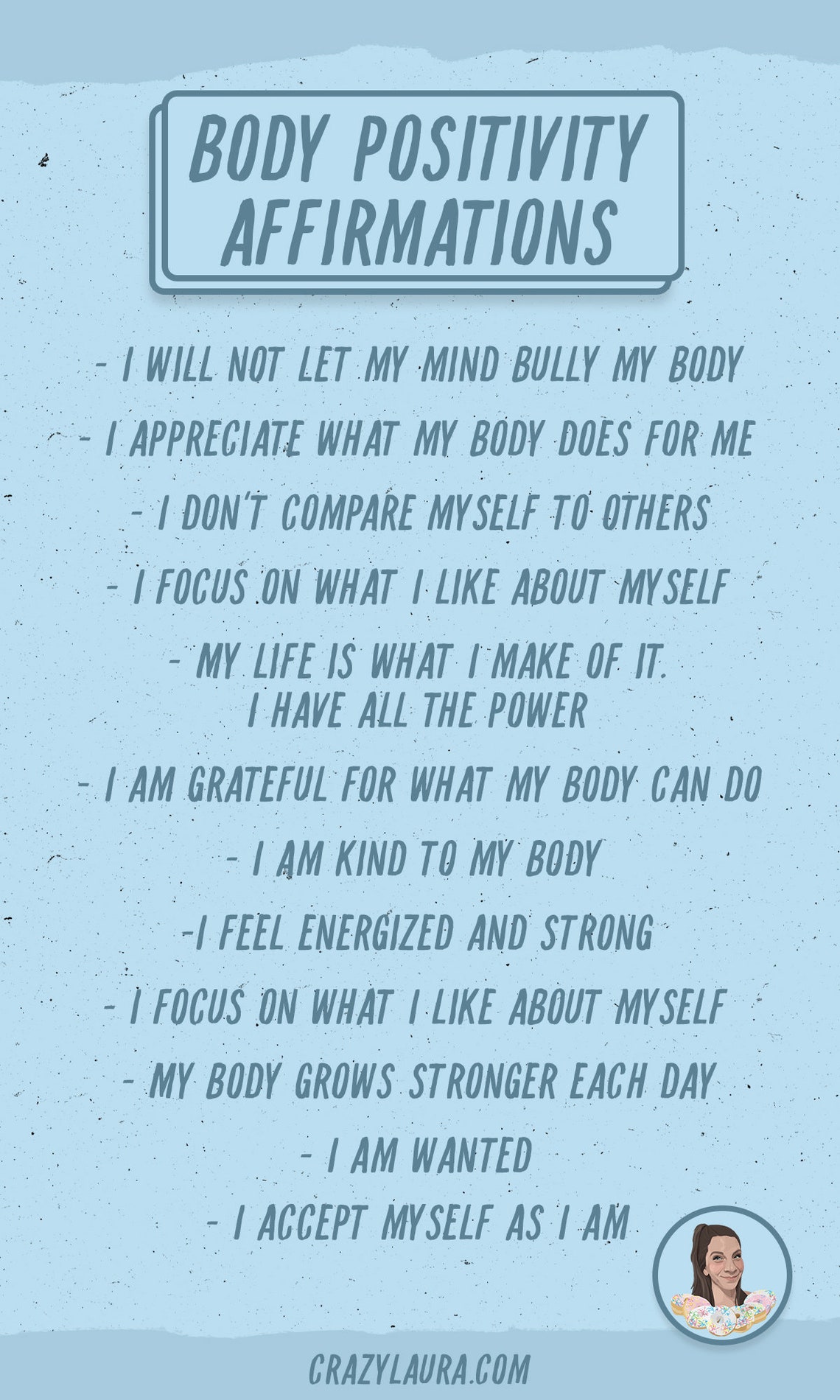 64 Printable Body Positivity Affirmations Body Positive | Etsy