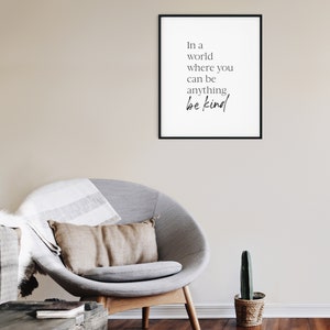 Be Kind Printable Wall Art, Kindness Quote to Print, Kindness Office ...