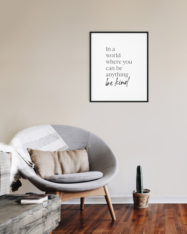 Be Kind Printable Wall Art, Kindness Quote to Print, Kindness Office ...
