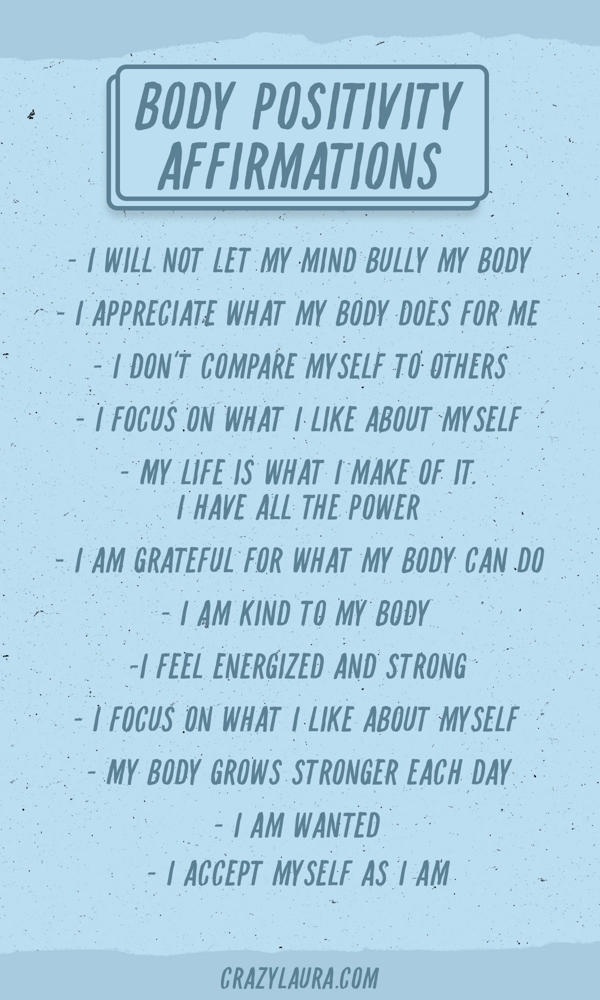 64 Printable Body Positivity Affirmations , Body Positive Encouragement ...