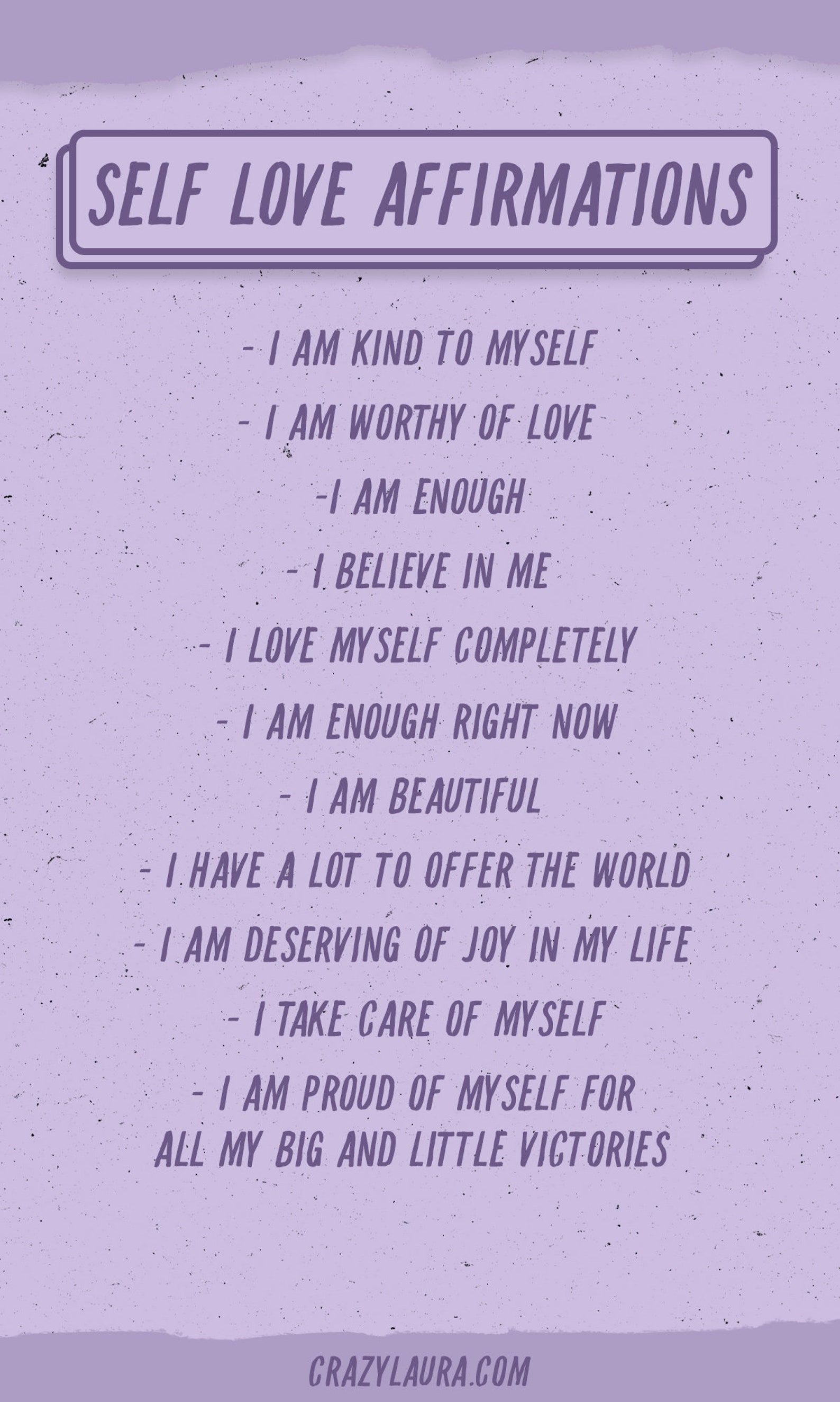 64 Printable Self Love Affirmations Self Care Encouragement - Etsy