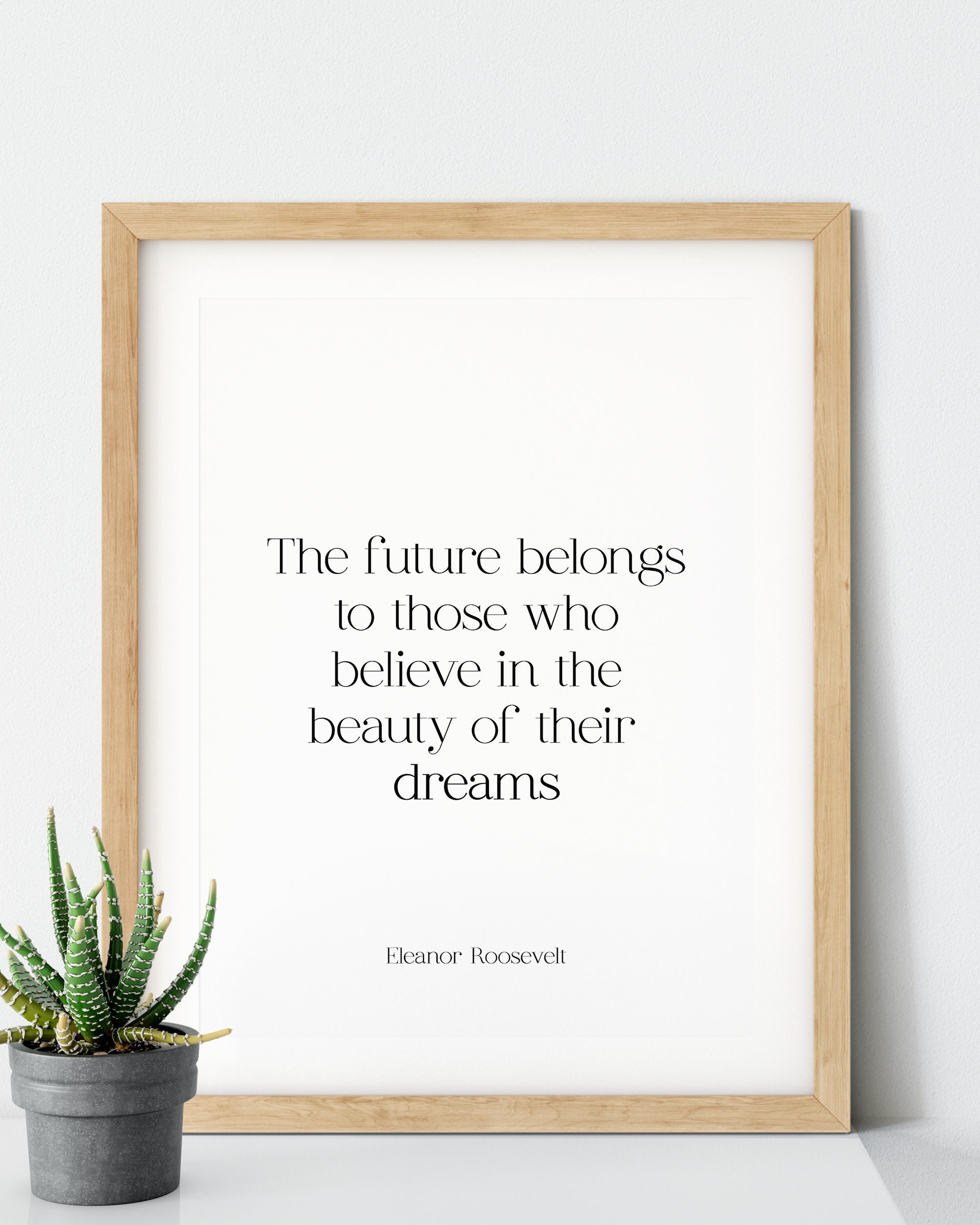 Eleanor Roosevelt Printable Wall Art, Believe in Your Dreams Quote to ...