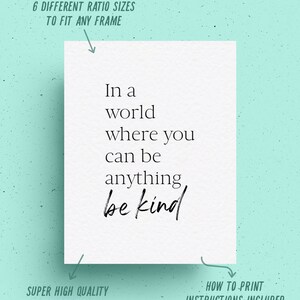 Be Kind Printable Wall Art, Kindness Quote to Print, Kindness Office ...