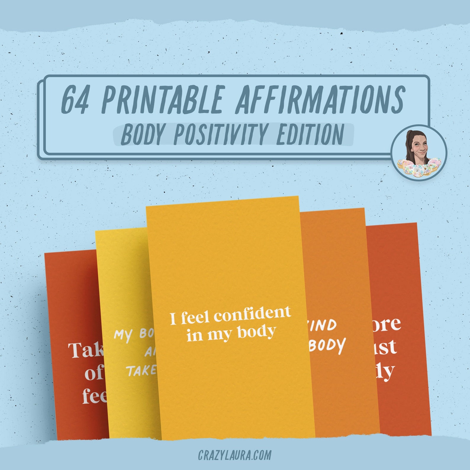 64 Printable Body Positivity Affirmations Body Positive | Etsy