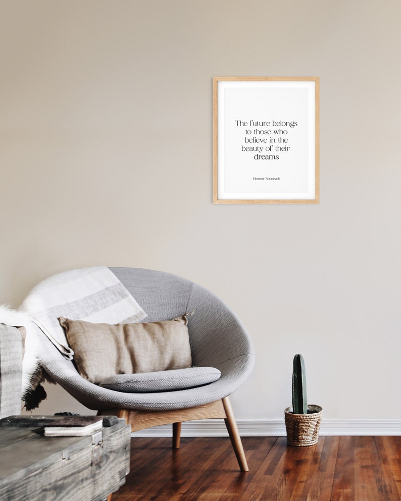 Eleanor Roosevelt Printable Wall Art, Believe in Your Dreams Quote to ...