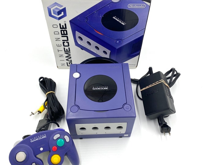Nintendo Gamecube Console Indigo Purple + Originalcontroller + Memory ...