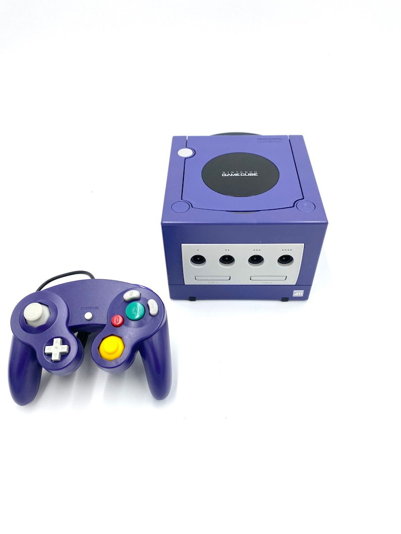 Gamecube Purple Console Indigo + Controller/s + Wires Bundle - Etsy