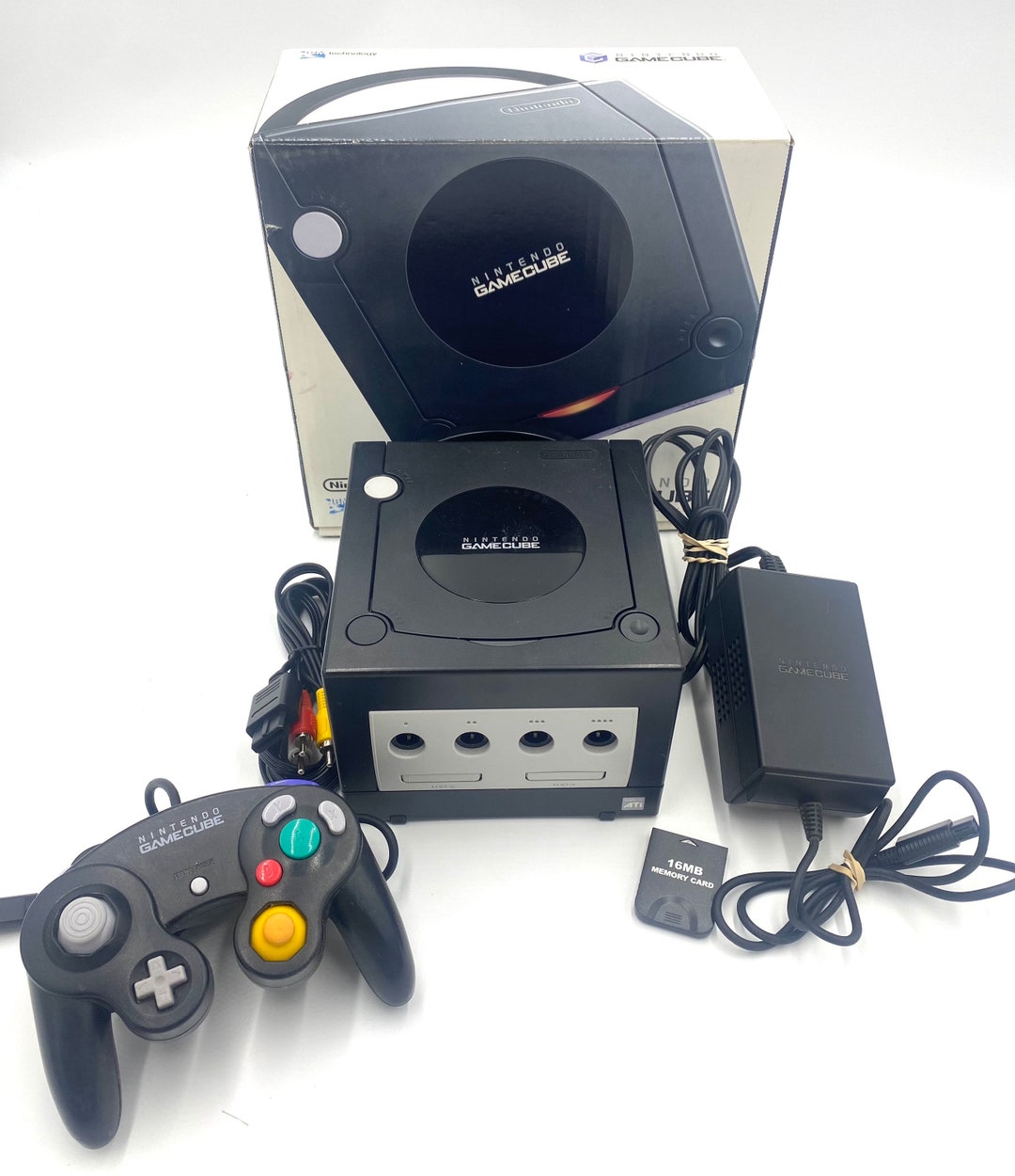 Nintendo Gamecube Console Black Originalcontroller Memory Card Original ...