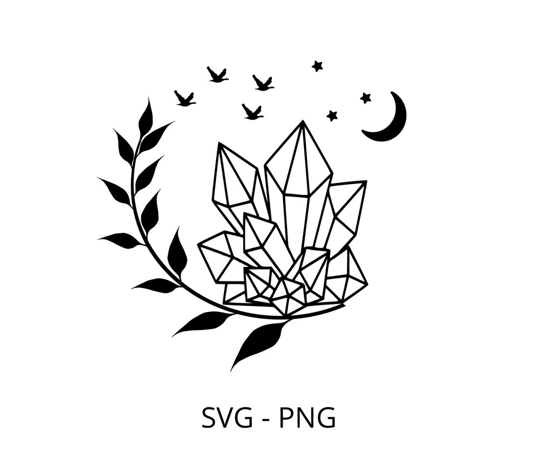 Crystal SVG Clipart Cricut, Shirt Svg, Printable Png, Vector Graphics ...