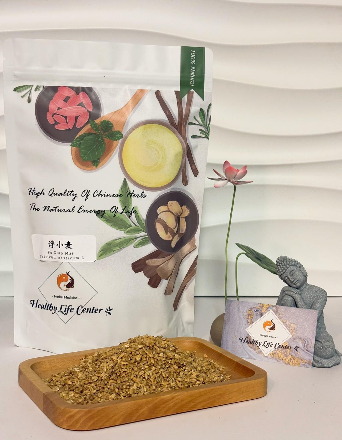 Healthy Life Center / Fu Xiao Mai / 浮小麦/ Triticum/ Light Wheat Grain ...