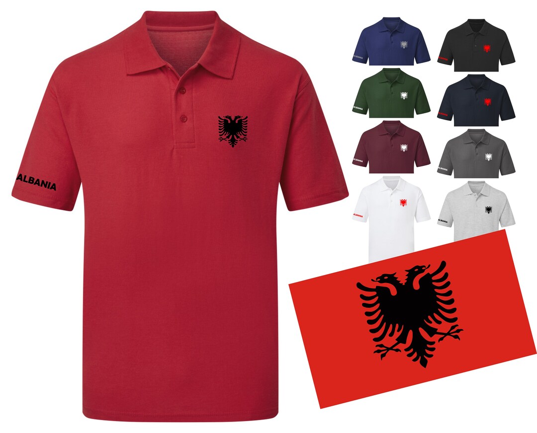 Albania Polo Shirt Albanian Style Double-headed Eagle XS - XXXXXL ...