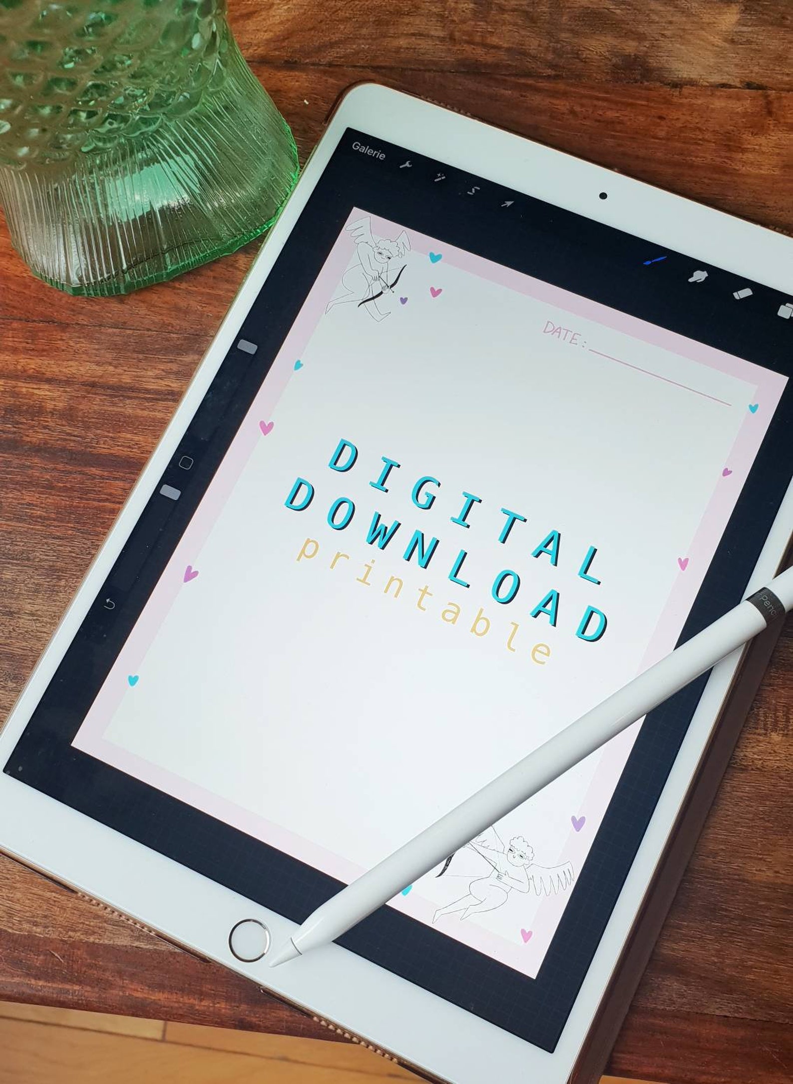 Cute Cupid Letter Set Digital Download Printable - Etsy