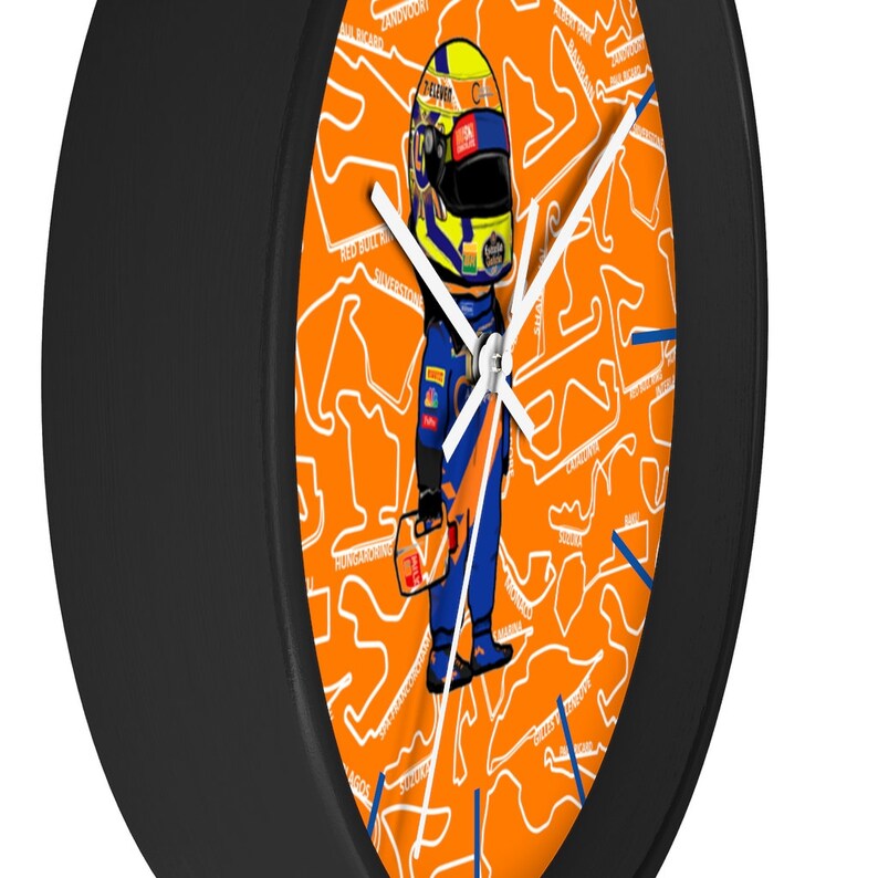 Lando Norris Wall Clock With F1 Race Tracks Mclaren F1 Wall - Etsy