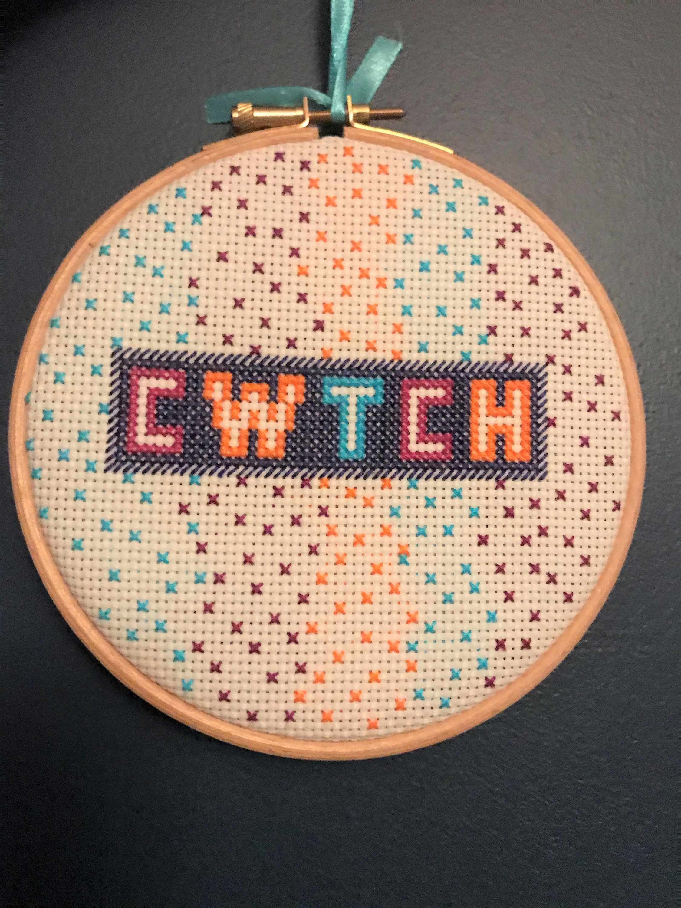 Cwtch Cross Stitch Pattern, Welsh Word Cross Stitch Pattern, Welsh ...