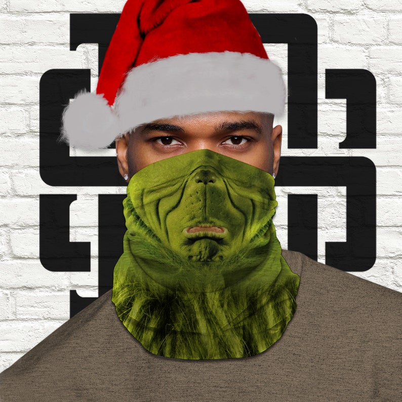 Face Mask Christmas Grumpy PPE Tubular Bandana Neck Warmer - Etsy