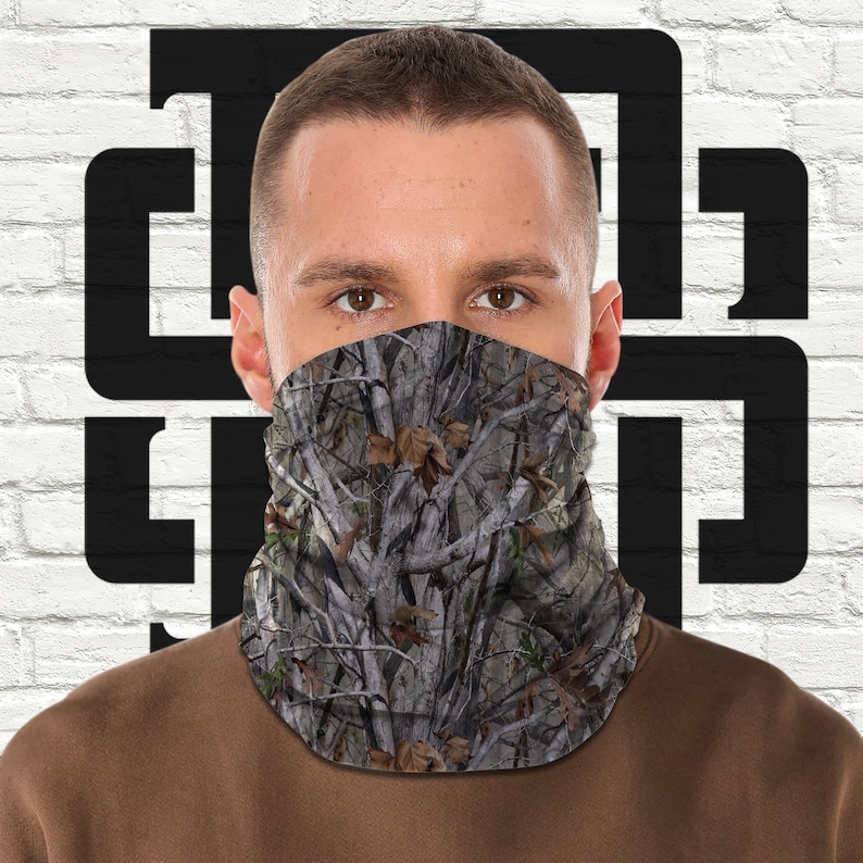 Face Mask Hunting Forest Camouflage PPE Bandana Camo Neck - Etsy