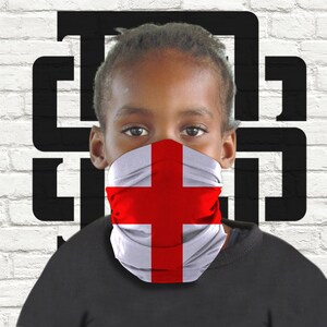 Children's Kid's Face Mask England St Georges Cross Flag Football ...