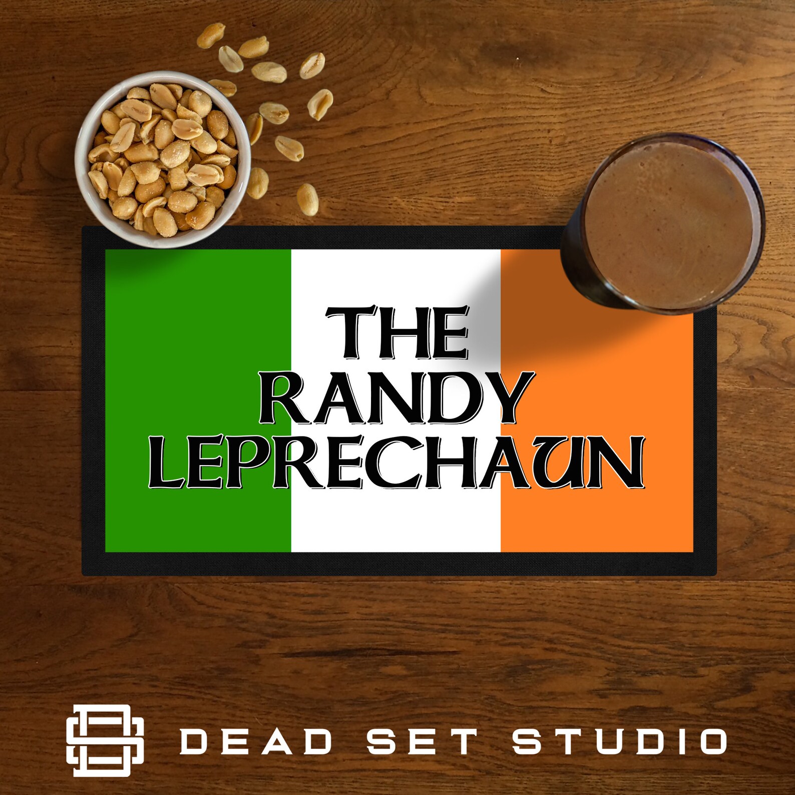 Personalised Bar Runner Ireland Flag Customised Bar Mat - Etsy