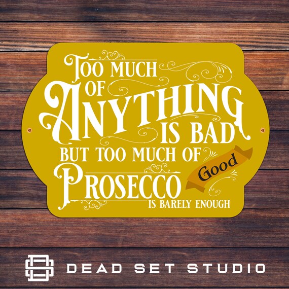 Prosecco Bar Sign Wall Mounted Aluminium Tin Plaque Man - Etsy