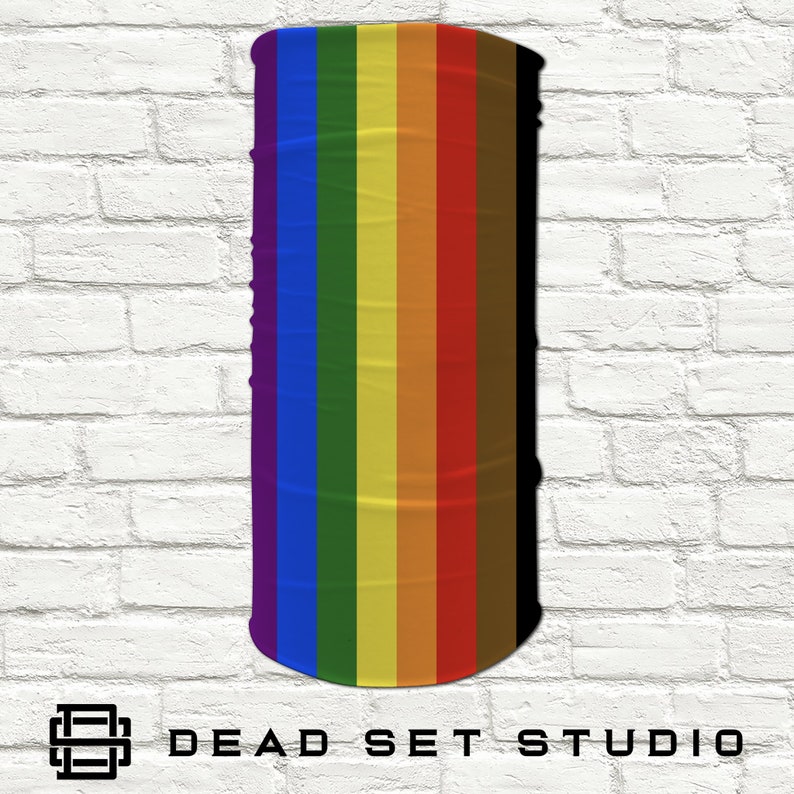 Face Mask People of Color Inclusive Flag Rainbow LGBTQ Black | Etsy