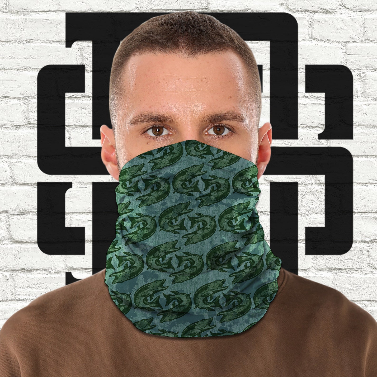 Fisherman Gift Face Mask Pike Fishing Tubular Bandana Face - Etsy UK