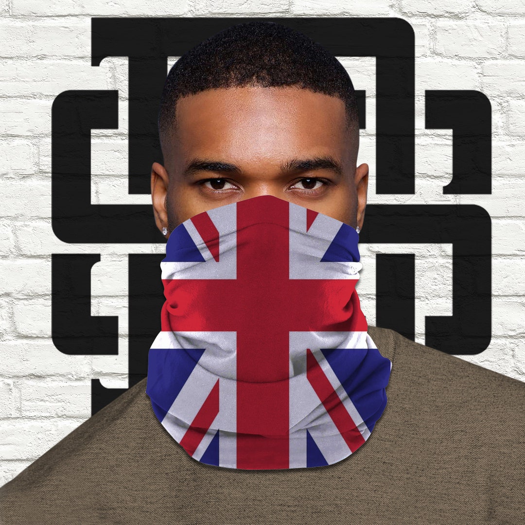 Face Mask Union Jack PPE Bandana Neck Warmer Snood Scarf Biker - Etsy