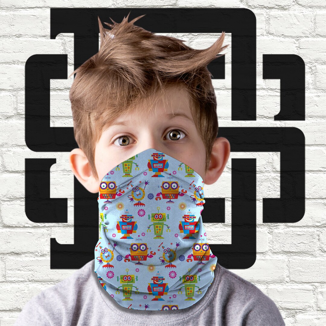 Children's Kid's Face Mask Robots Alien Computer - Etsy