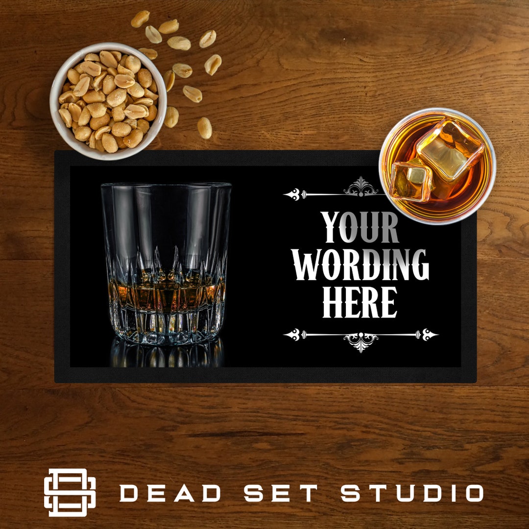 Personalised Bar Mat Runner for Home Pub Bar Beer Mat Bar Mat Gift Idea ...