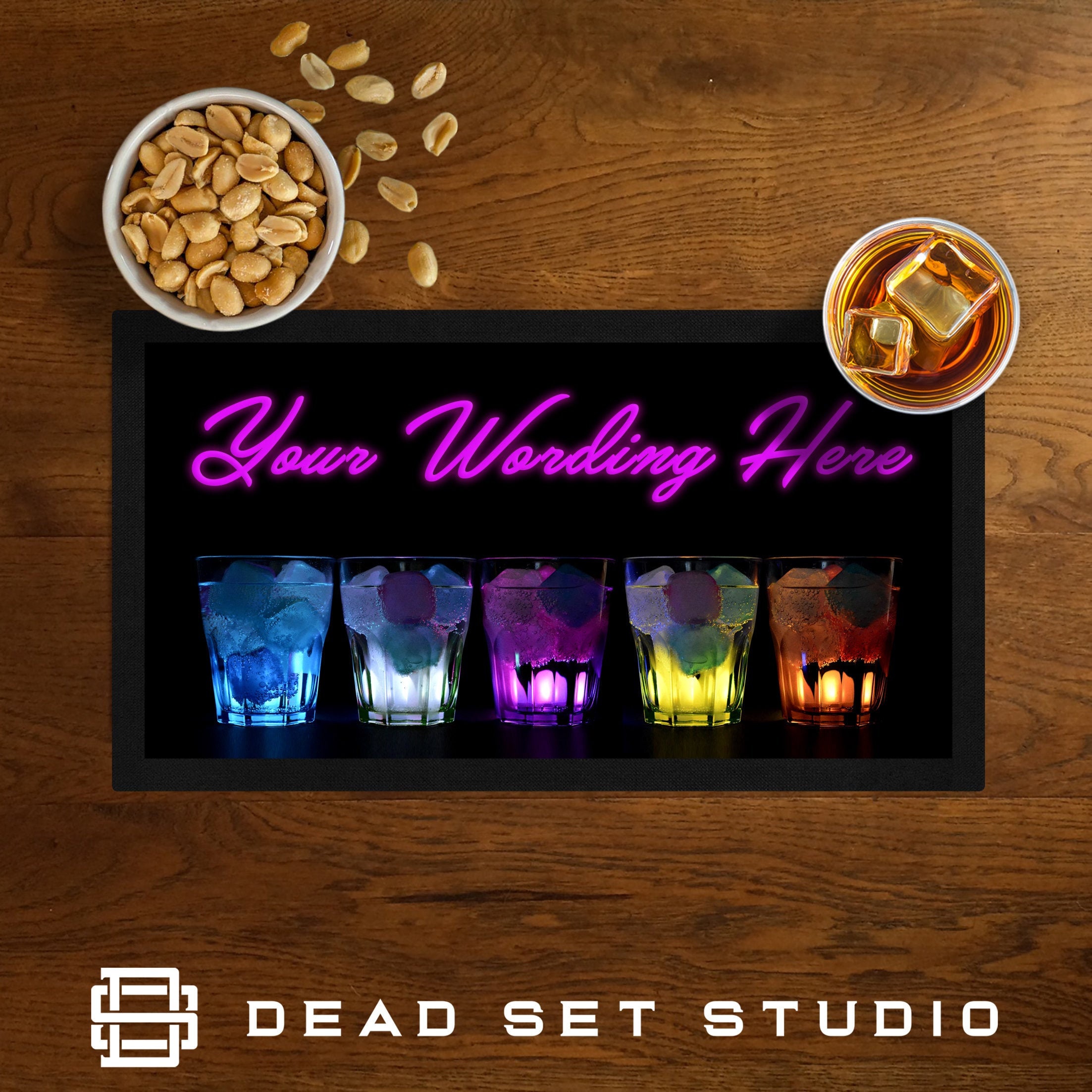 Personalised Bar Mat Runner for Home Pub Bar Beer Mat Bar Mat | Etsy