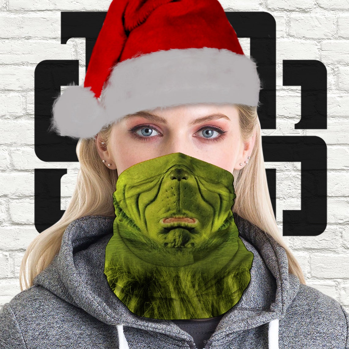 Face Mask Christmas Grumpy PPE Tubular Bandana Neck Warmer - Etsy