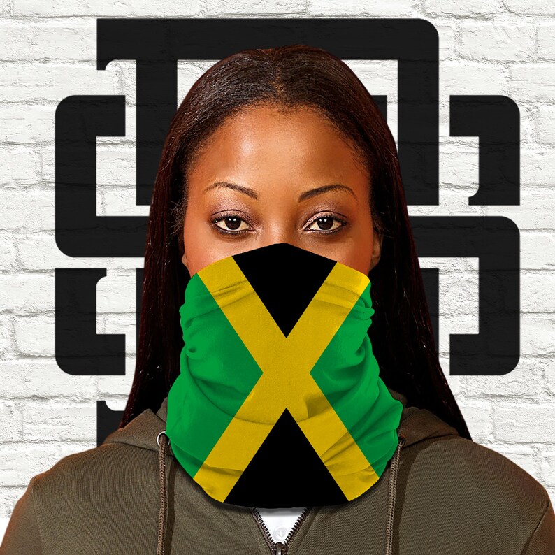 Face Mask Jamaican Flag PPE Bandana Neck Warmer Snood Scarf - Etsy