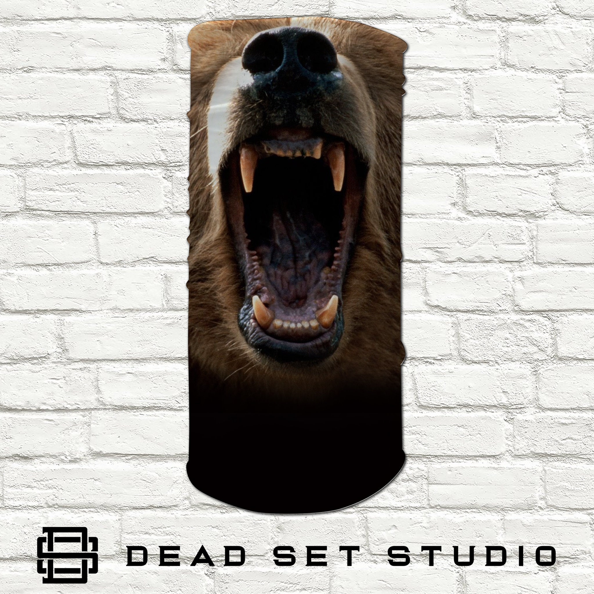 Face Mask Angry Brown Bear PPE Bandana Neck Warmer Snood Scarf | Etsy