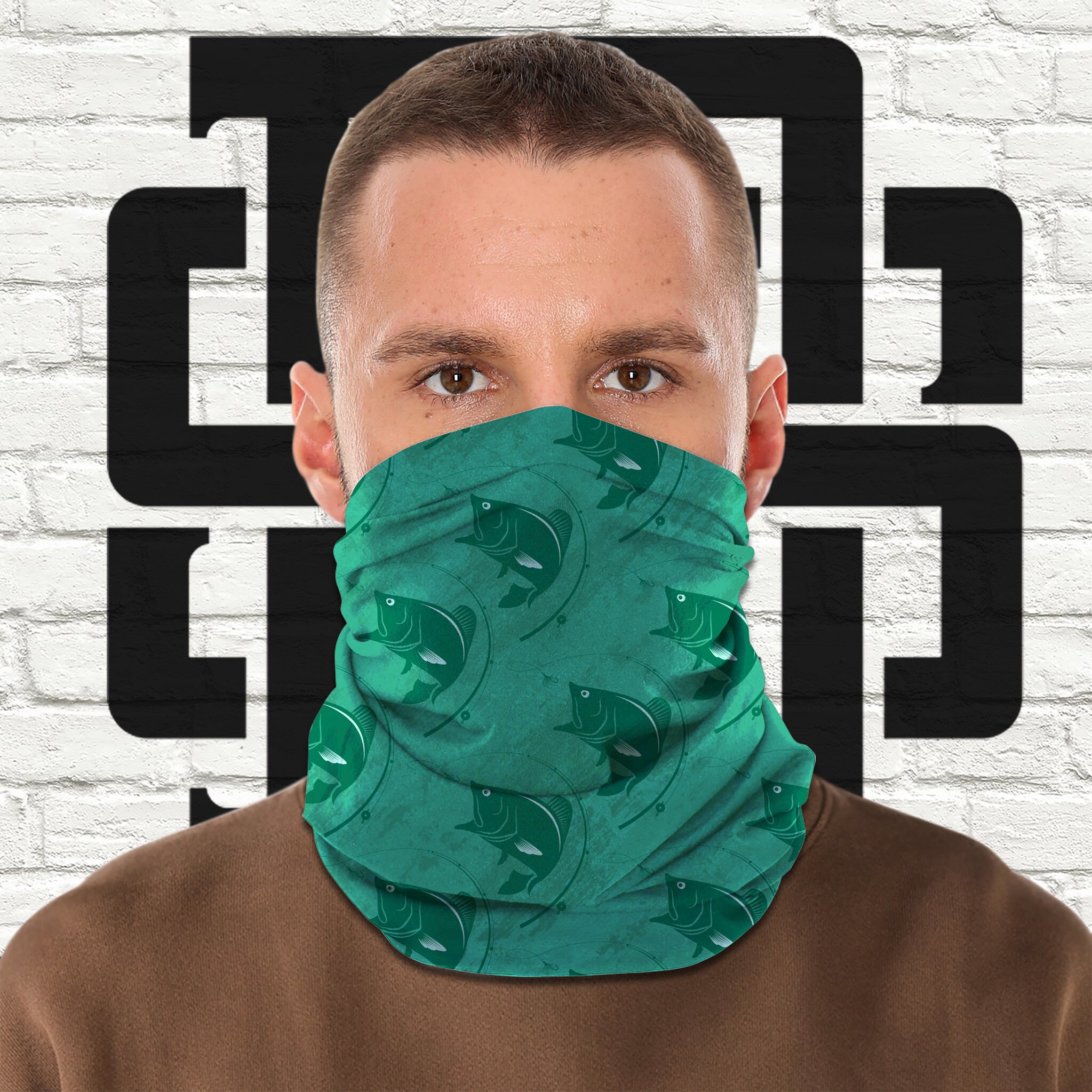 Face Mask Bass Fish Pattern 2 PPE Bandana Neck Warmer Snood | Etsy